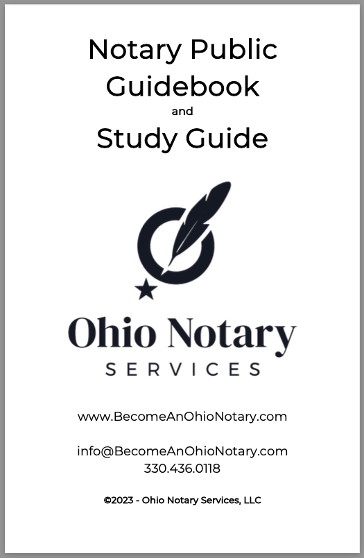 Ohio Notary Study Guide 2024 Download Your Notary Study Guide At Ohio